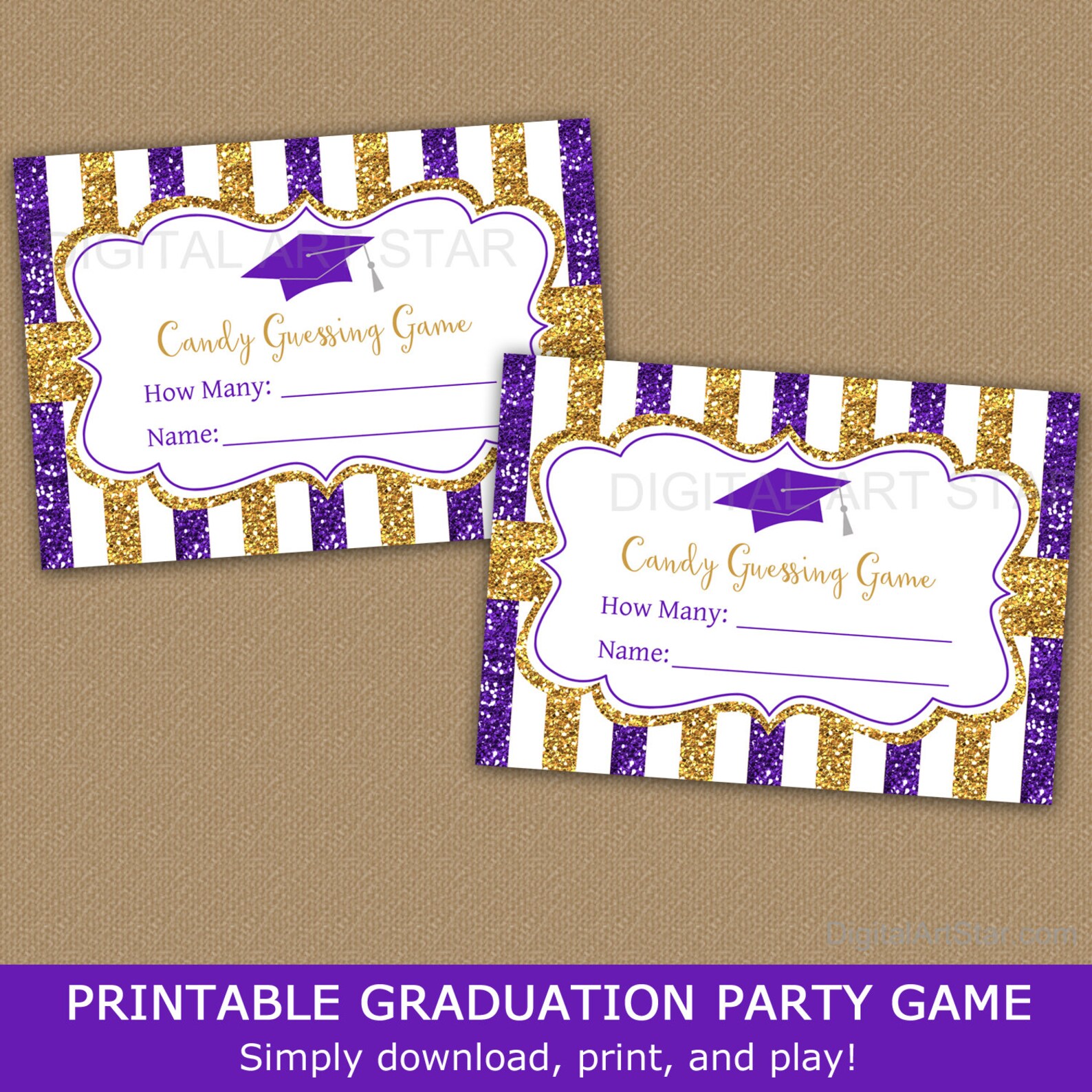 Printable Graduation Party Game Candy Guessing Game - Etsy