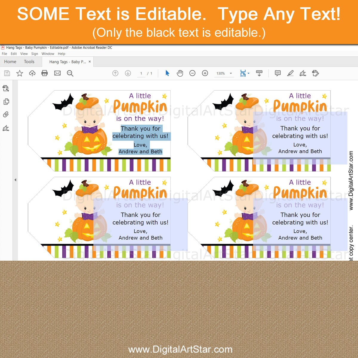 Little Pumpkin Thank You Tags Printable Little Pumpkin Baby | Etsy