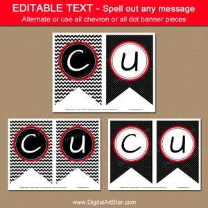 Black and White Banner Printable Black and White Party Decorations ...