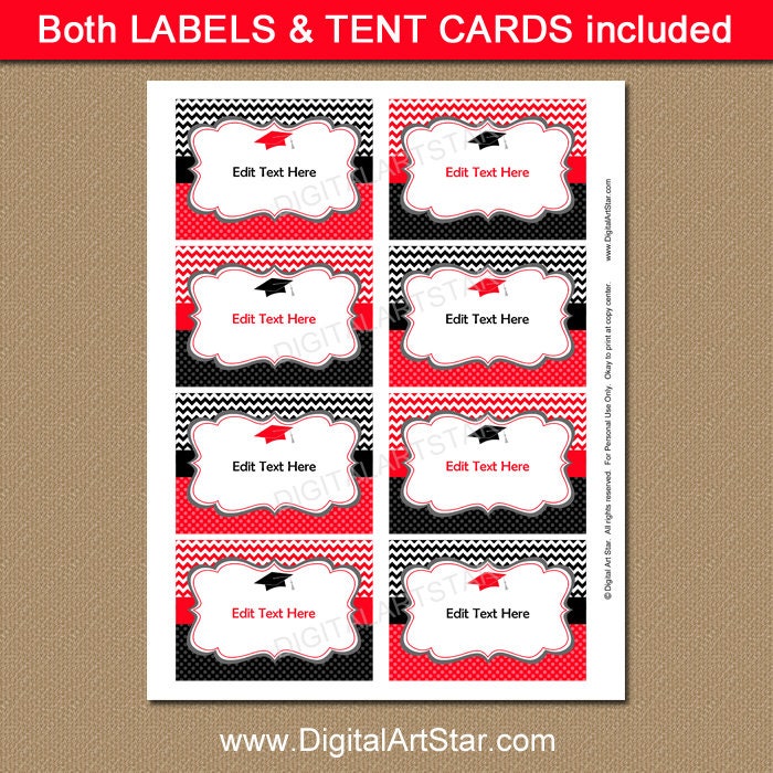 Graduation Candy Buffet Labels Graduation Labels Instant | Etsy