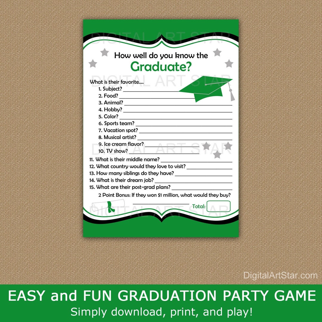 How Well Do You Know the Graduate Game, Who Knows the Graduate Best ...
