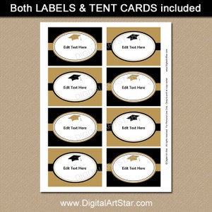 Graduation Buffet Cards, Food Labels, Tent Cards, Printable Graduation ...