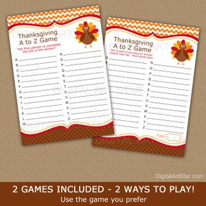 Thanksgiving Games Bundle Party Games Thanksgiving - Etsy