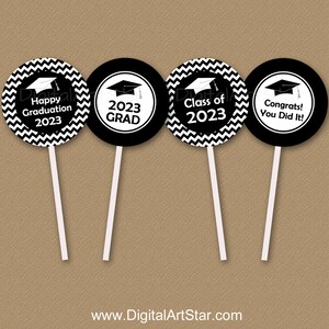 Graduation Cupcake Toppers Printable Class of 2023 Graduation - Etsy