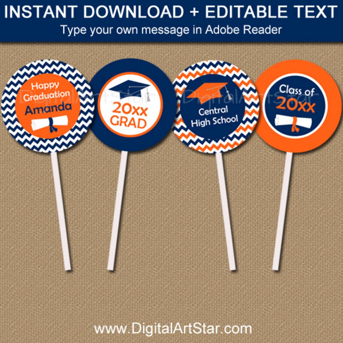 Graduation Cupcake Toppers Graduation Party Decorations | Etsy