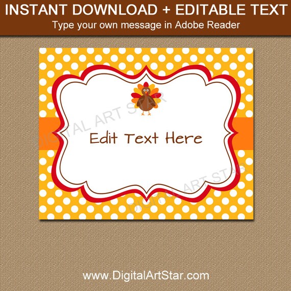 Printable Thanksgiving Sign - 8x10 Thanksgiving Sign - EDITABLE ...