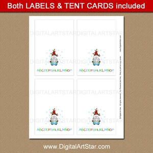 Christmas Food Labels Christmas Tent Cards Christmas Place Cards ...