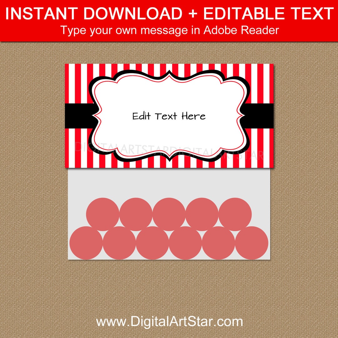 Editable Bag Toppers Birthday Party Favors for Adults - Etsy