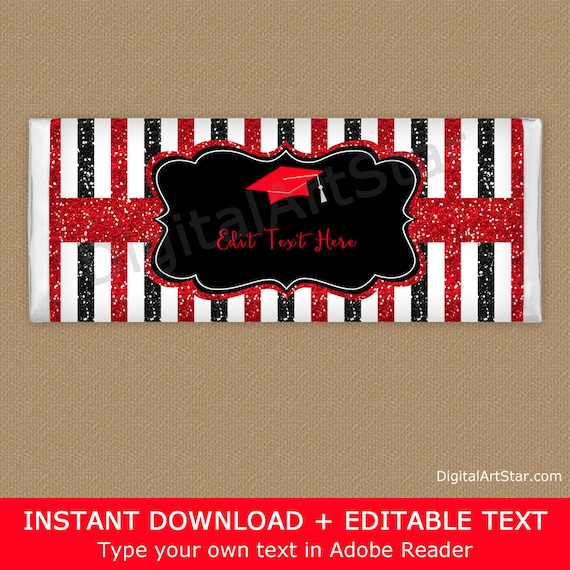 Graduation Candy Bar Wrapper Template, Graduation Favors 2023 ...