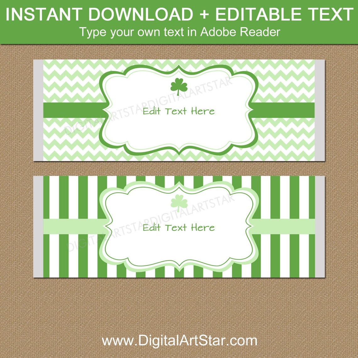 Printable St Patricks Day Candy Bar Wrappers Instant Download | Etsy