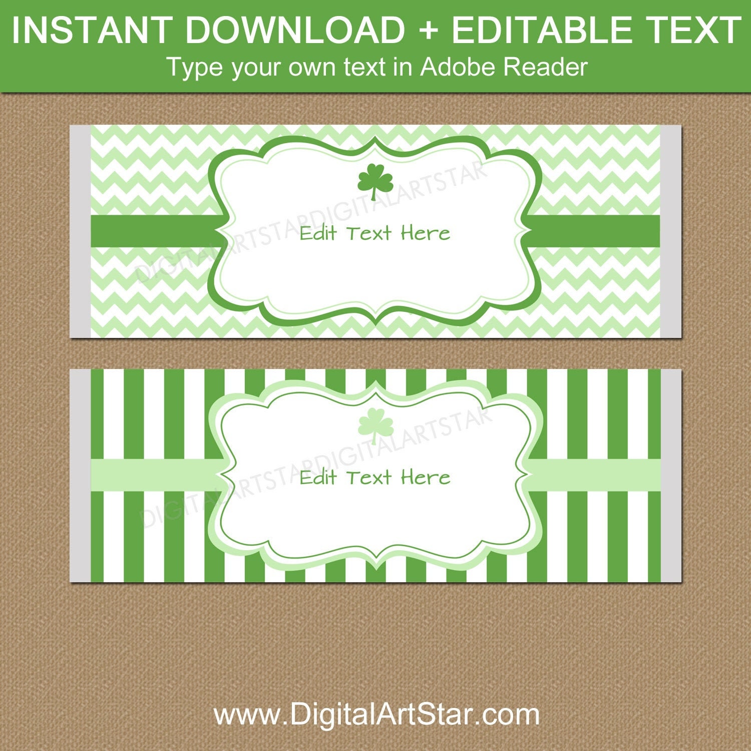 Printable St Patricks Day Candy Bar Wrappers Instant Download | Etsy