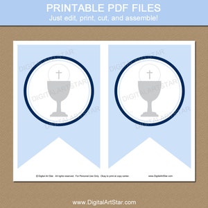 First Holy Communion Banner, First Communion Decor, Boys 1st Communion ...
