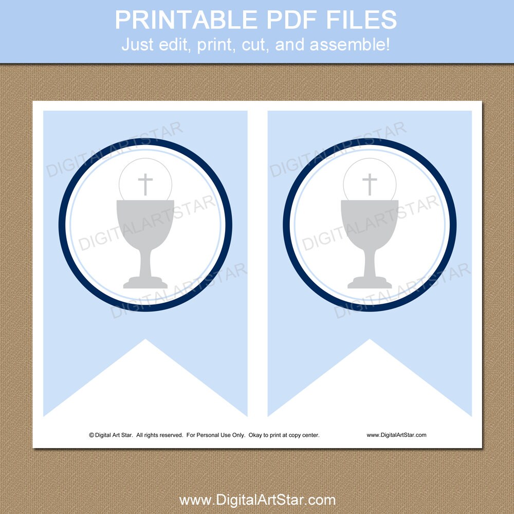 First Holy Communion Banner First Communion Decor Boys 1st | Etsy