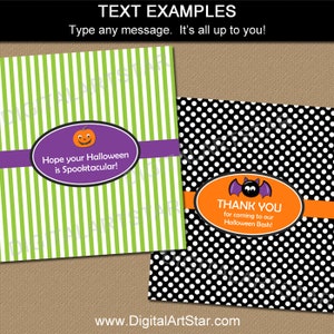 Halloween Candy Wrappers Instant Download Halloween Party Favors for ...