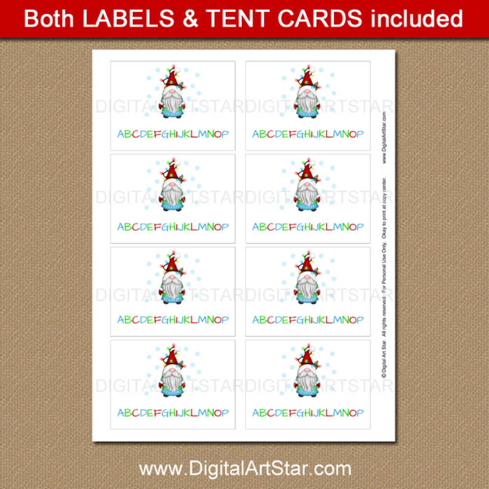 Christmas Food Labels Christmas Tent Cards Christmas Place - Etsy