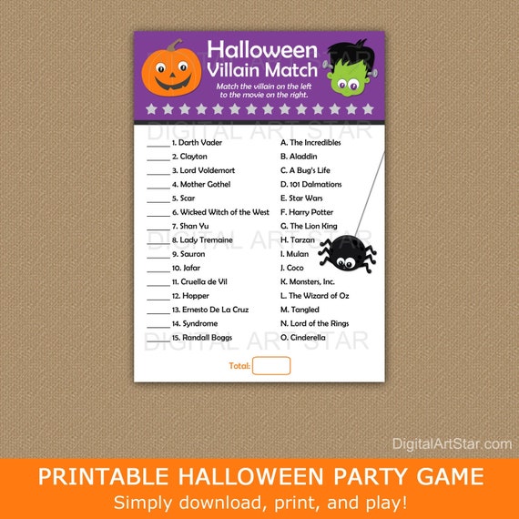 Halloween Party Games for Kids - Halloween Games Printable - Halloween ...
