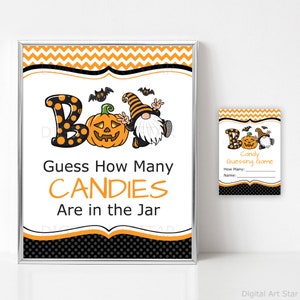 How Many Candies Halloween, Candy Guessing Game Halloween, Guess How ...