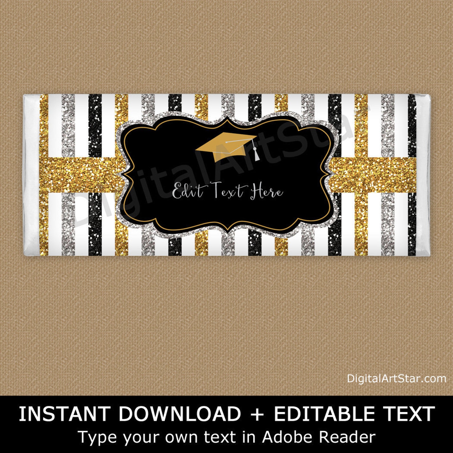 Editable Candy Bar Wrappers Graduation, Graduation Favors for Adults ...