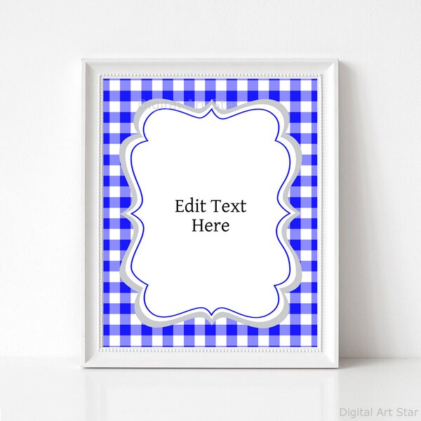 Blue Gingham - Etsy