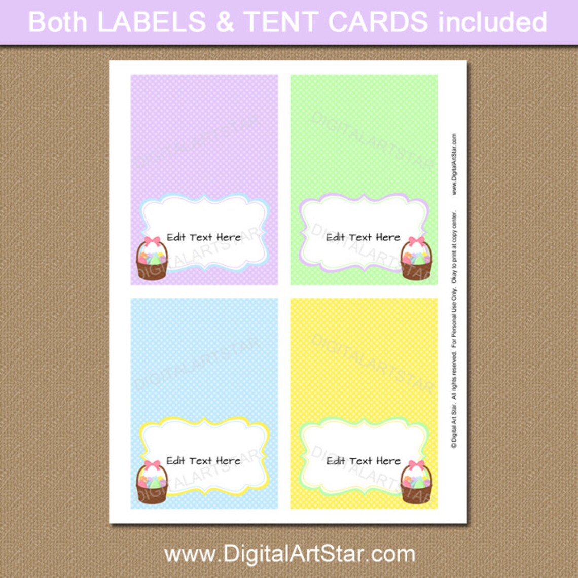 Easter Food Labels Easter Labels Printable Place Cards - Etsy