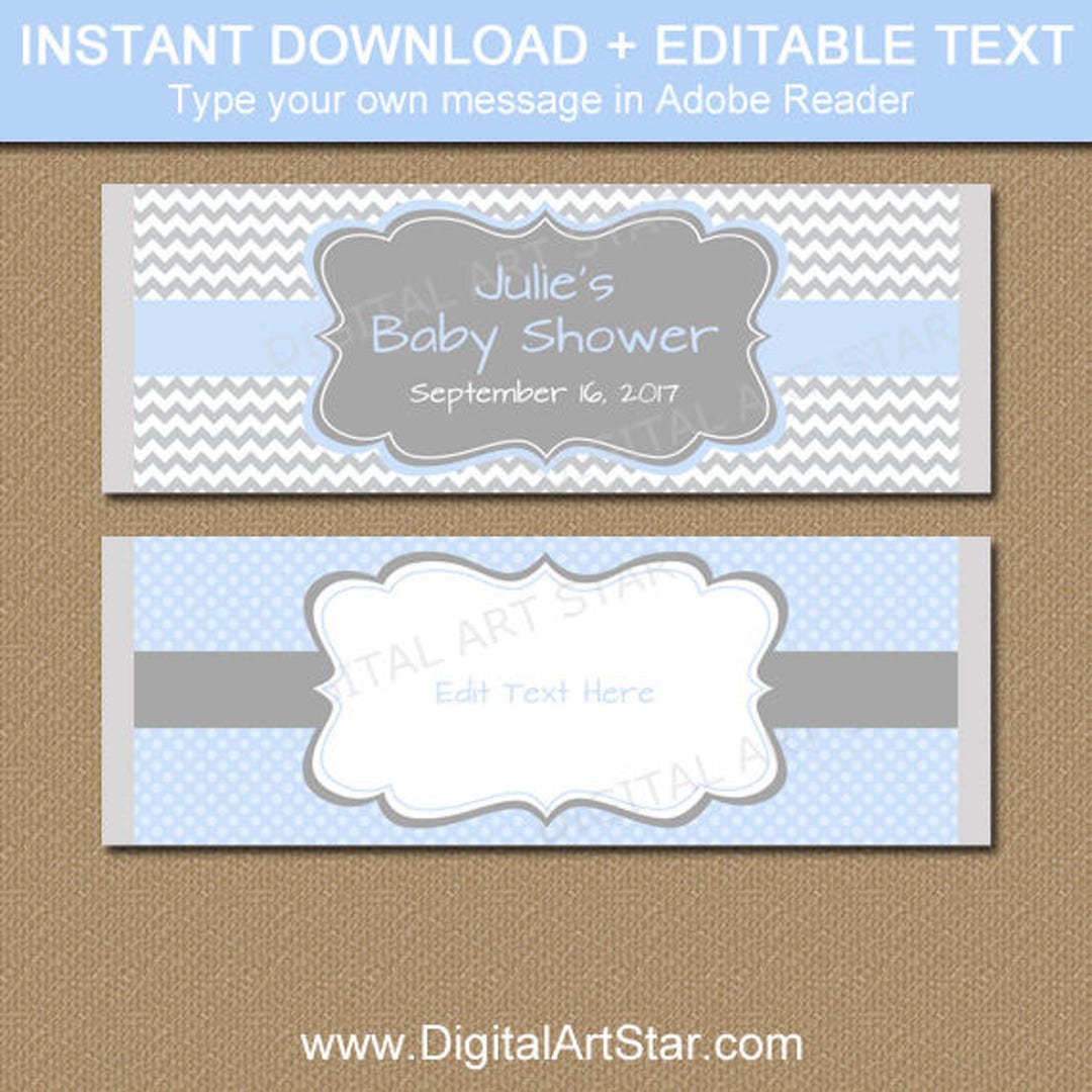 Baby Blue Printable Candy Bar Wrappers Baby Boy Printable - Etsy