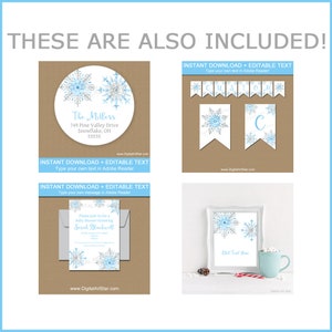 Snowflake Party Printables, Snowflake Party Supplies, Snowflake Party ...