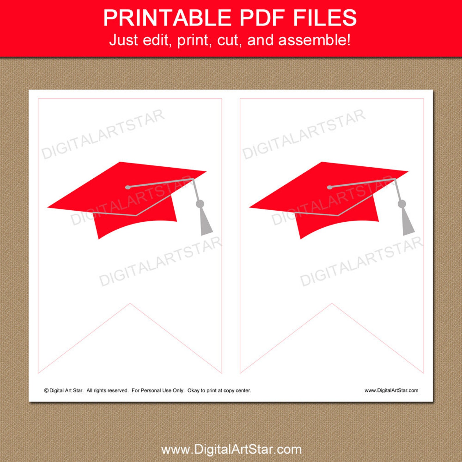Graduation Party Banner Red Graduation Banner High School - Etsy