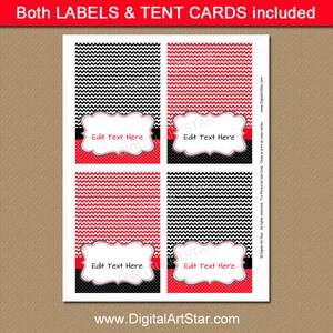 Printable Candy Buffet Labels for Birthday, Editable Food Labels ...