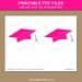 Pink Printable Graduation Banner, Girl Graduation Party Decorations ...
