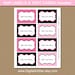 EDITABLE Pink Black Printable Labels, Buffet Cards, Tent Cards, Food ...