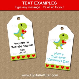 Dinosaur Valentine Tag, Boy Valentine Tags Printable, You Are Dinomite ...