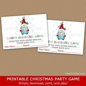 Christmas Candy Guessing Game Printable, Guess How Many Candies ...