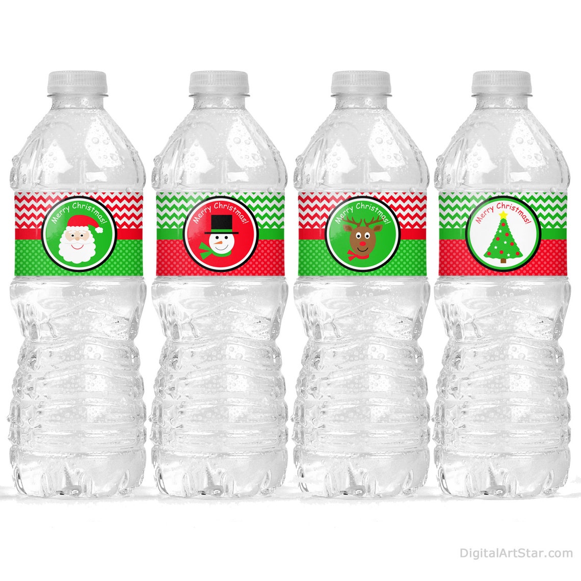 Christmas Water Bottle Label Template Kids Christmas Party - Etsy