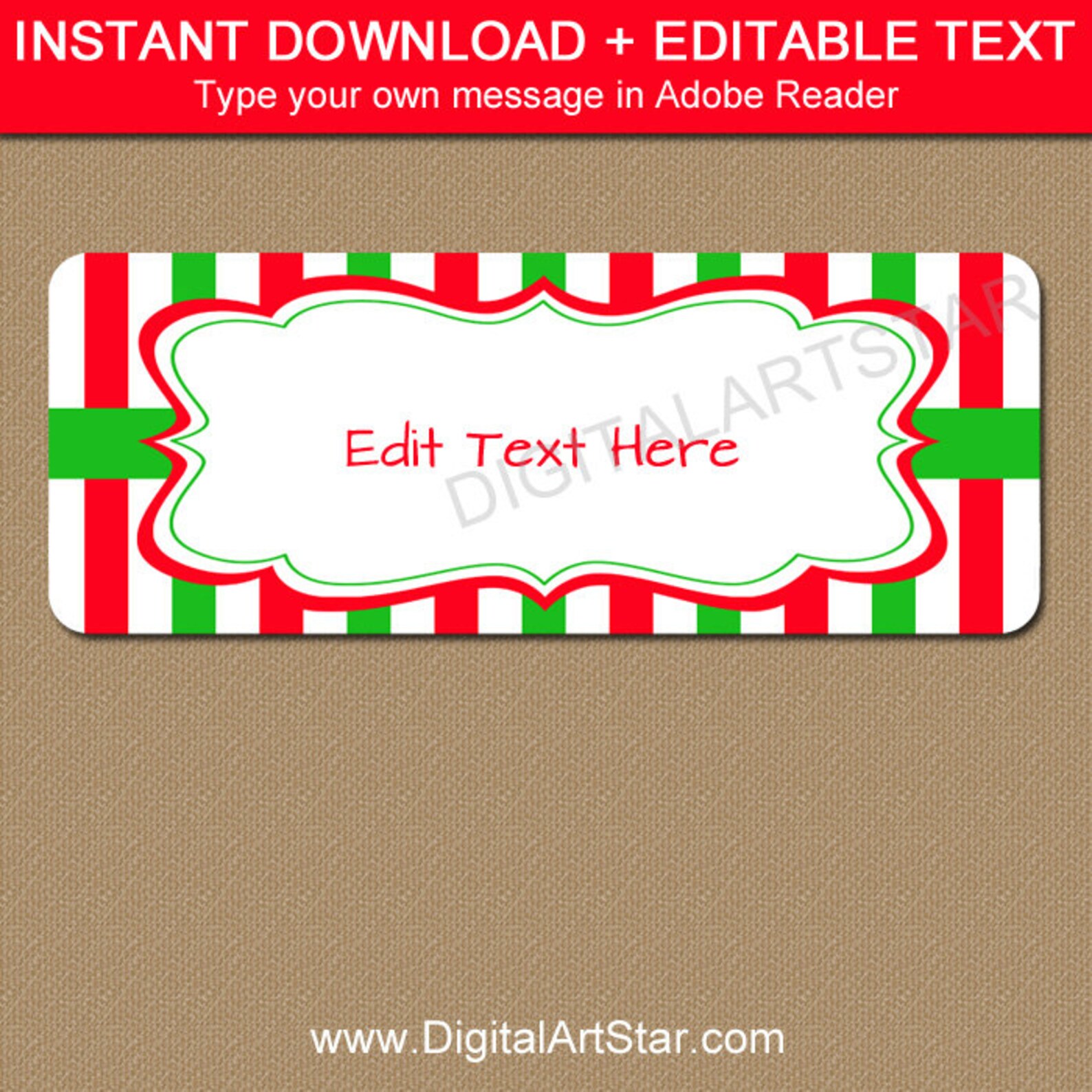 Printable Christmas Address Labels Instant Download Holiday - Etsy