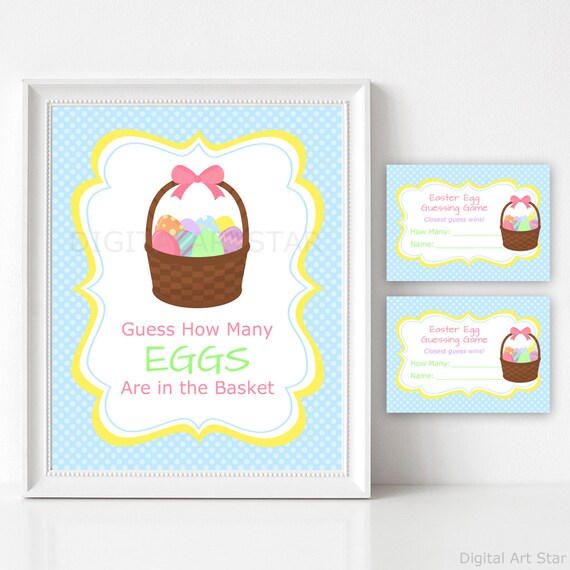 Guess How Many Easter Eggs are in the Basket - Easter Egg Game ...