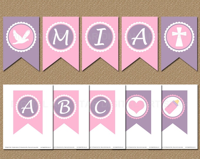 Printable Alphabet Pennant Banner / Create Your Own Banner / A - Etsy