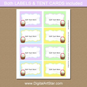 Easter Food Labels Easter Labels Printable Place Cards Easter Easter ...