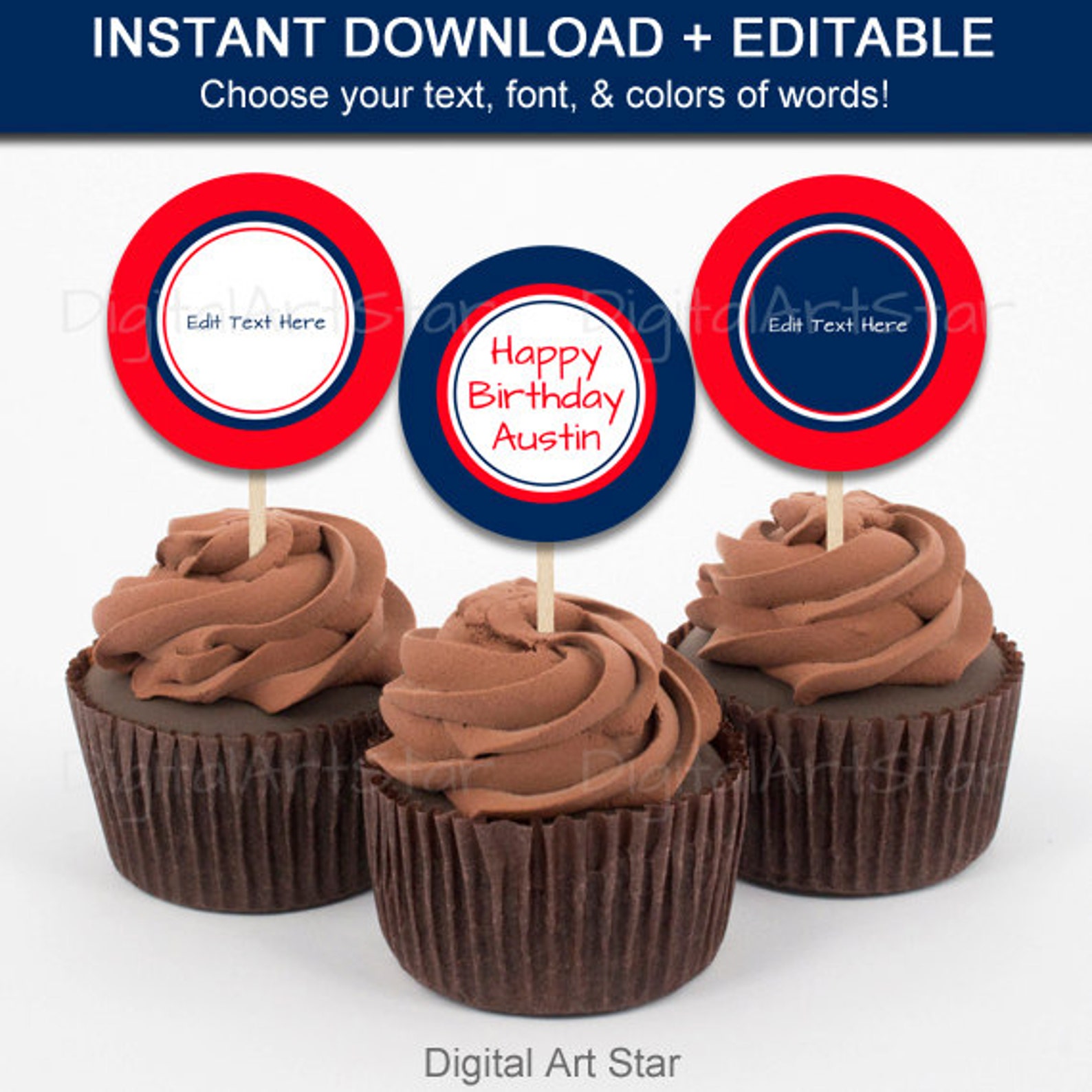 Printable Cupcake Toppers Birthday Cupcake Toppers Baby - Etsy