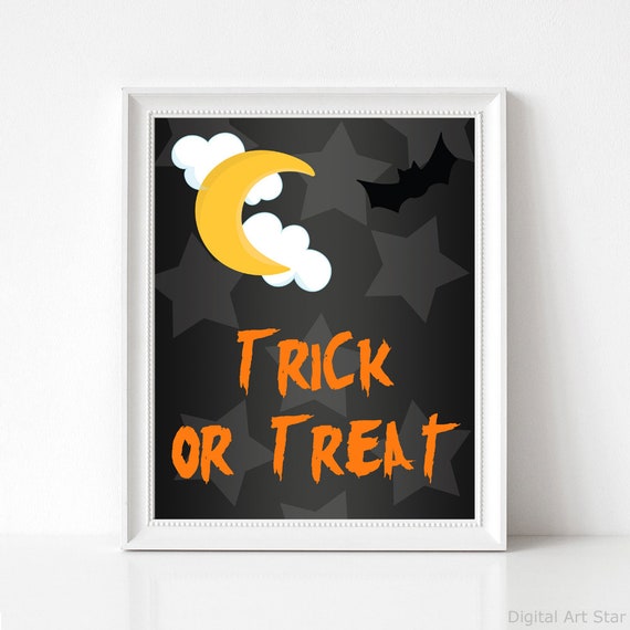 Halloween Art Print Instant Download, Halloween Sign Printable, Spooky ...