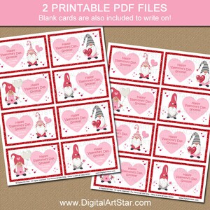 Valentine Cards for Kids Classroom Gnome Valentine Printable Gnome ...