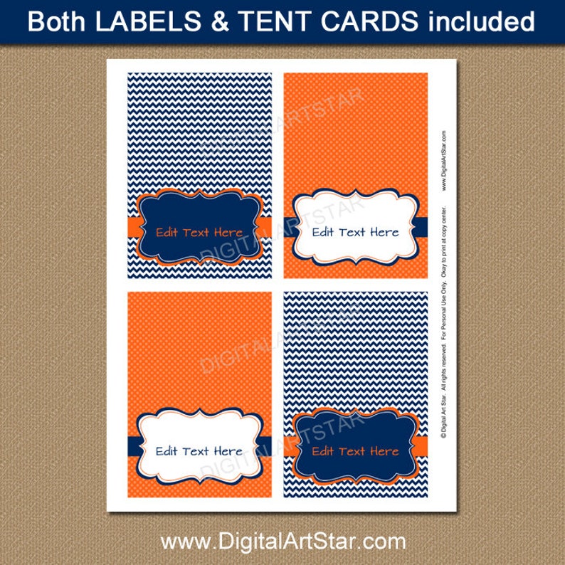 Editable Labels Food Labels Stickers Printable Place Cards | Etsy