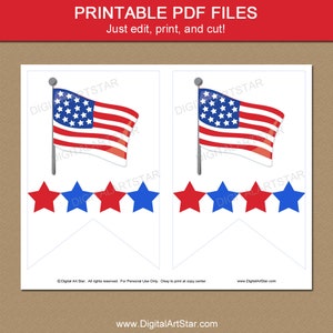 4th of July Banner Download Patriotic Banner, Printable 4th of July ...