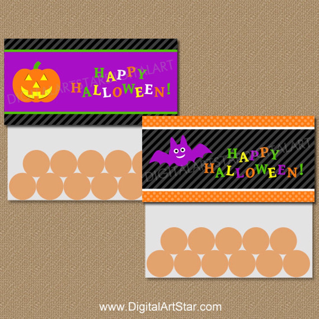 Printable Halloween Bag Toppers DIY Halloween Bag Tags Halloween Party ...