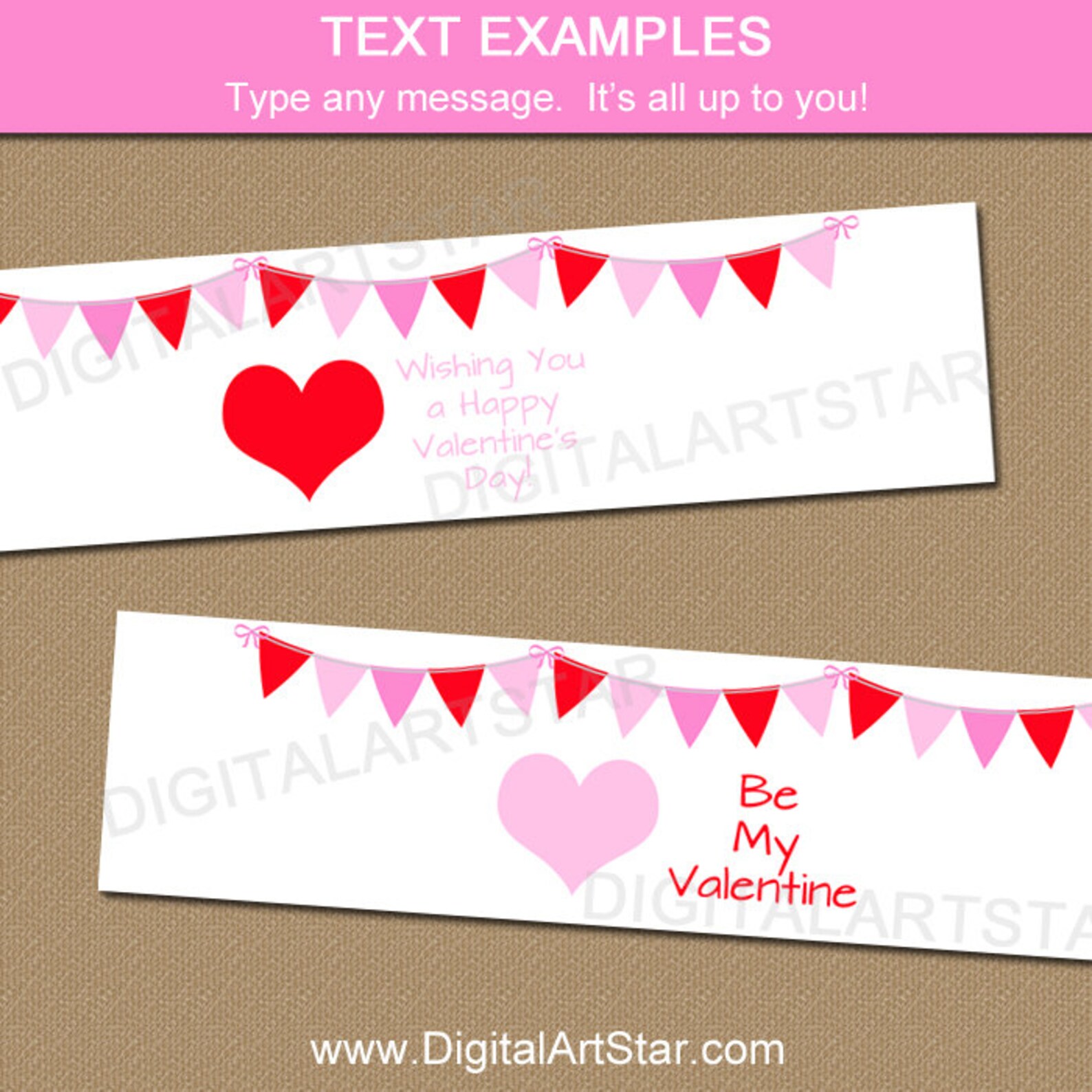 Valentine Water Bottle Labels Classroom Valentine Party - Etsy
