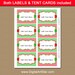 Holiday Party Food Labels, Christmas Food Labels, Printable Food Label ...