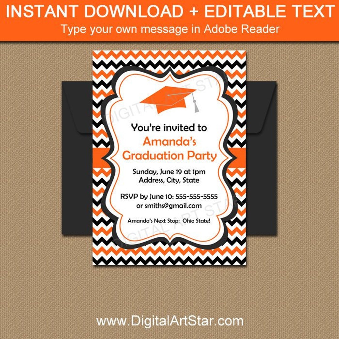 High School Graduation Invitation Template, High School Grad Party ...