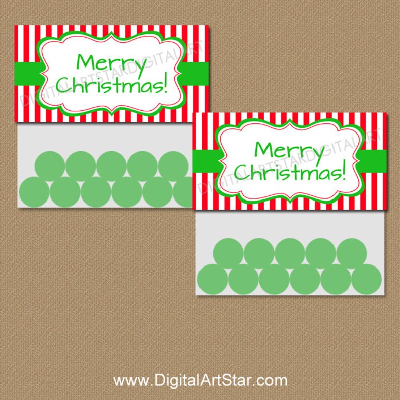 INSTANT DOWNLOAD Christmas Treat Bag Topper Printable - Etsy