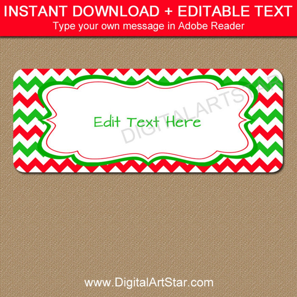 Holiday Mailing Label Template Printable Christmas Address | Etsy