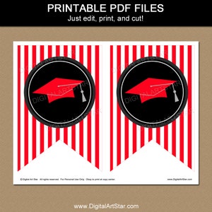 Printable Graduation Banner, High School Graduation Party Decorations ...