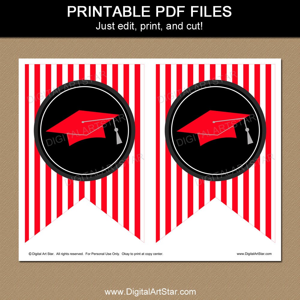 Printable Graduation Banner High School Graduation Party - Etsy